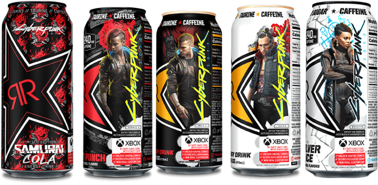 Napoje energetyczne Rockstar Energy Drink będą reklamować Cyberpunk ...