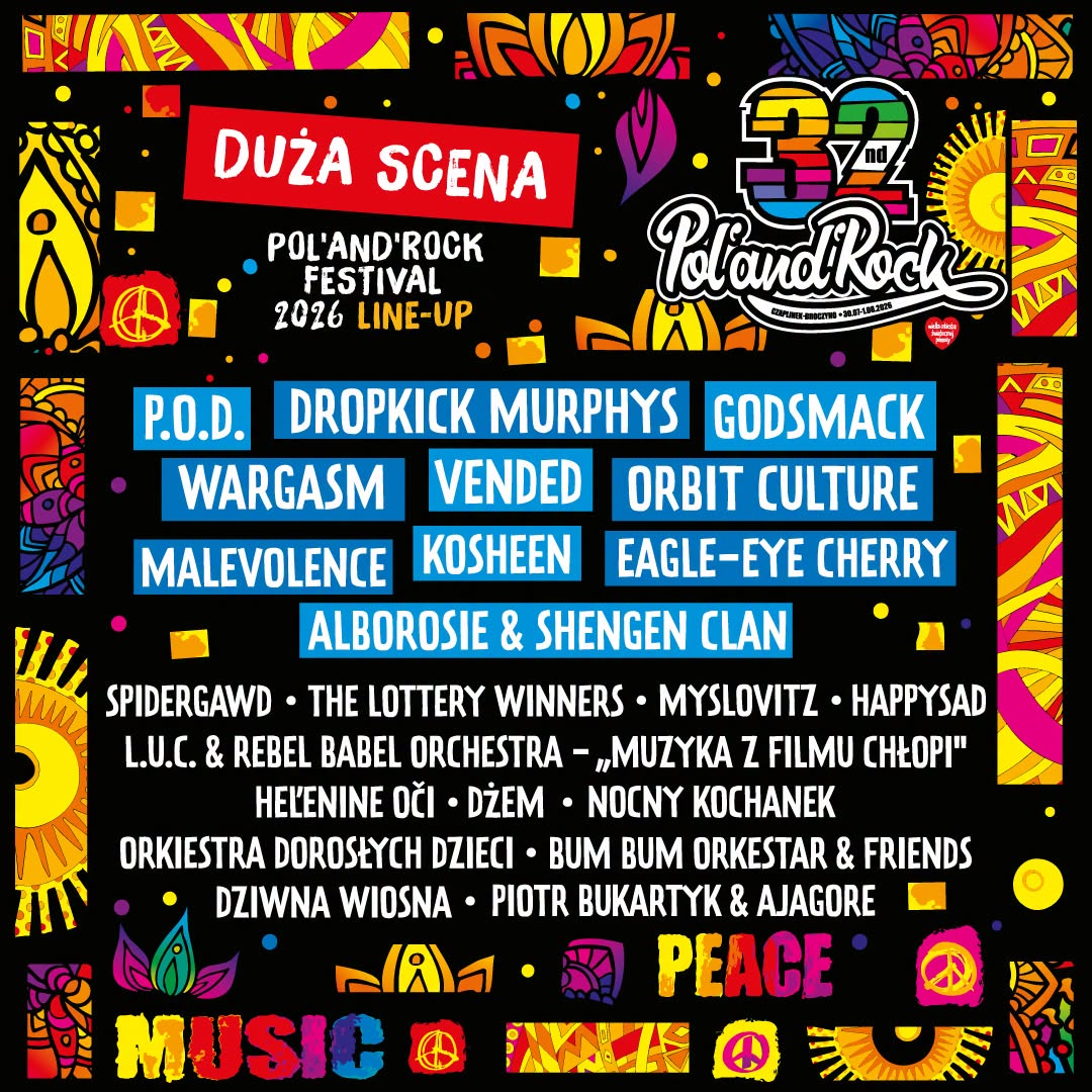 Pełen line-up Pol'and'Rock Festival 2026 - Kulturalne Media
